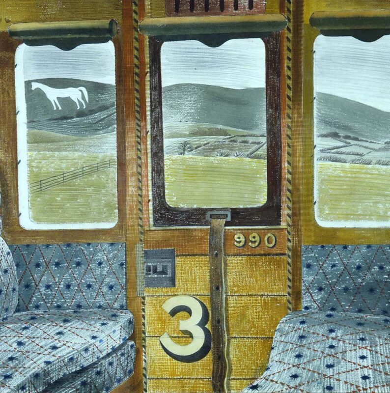 Eric Ravilious Train Landscape Greetings Card (square). - Eric ...