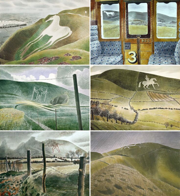 Eric Ravilious: The Hill Figures Postcard Collection. - Eric Ravilious Art
