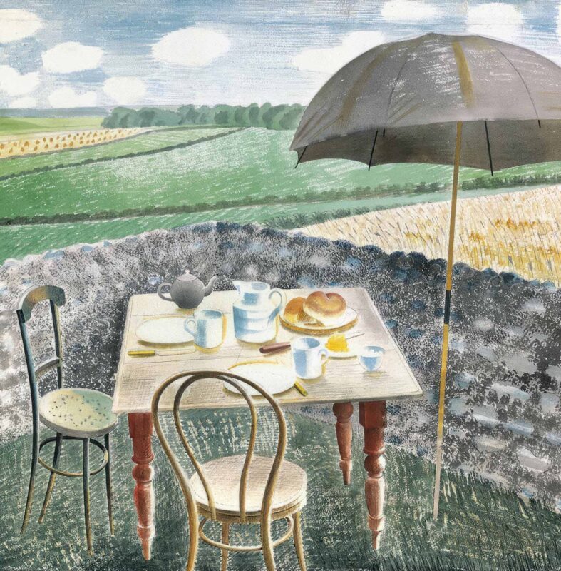 Eric Ravilious ‘Tea at Furlongs’ Greetings Card. - Eric Ravilious Art