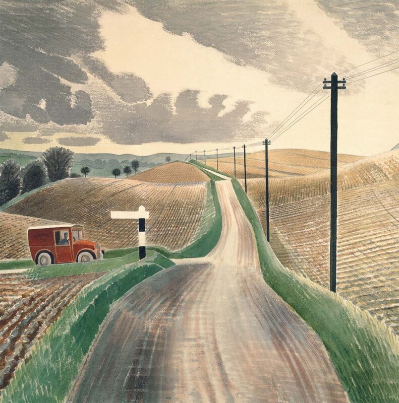 Eric Ravilious ‘Wiltshire Landscape’ Greetings Card. - Eric Ravilious Art