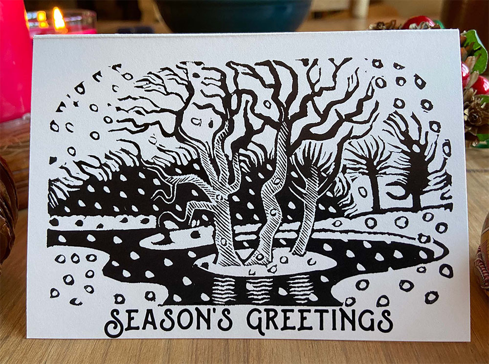 Eric Ravilious Christmas Cards: 'December'. - Eric Ravilious Art