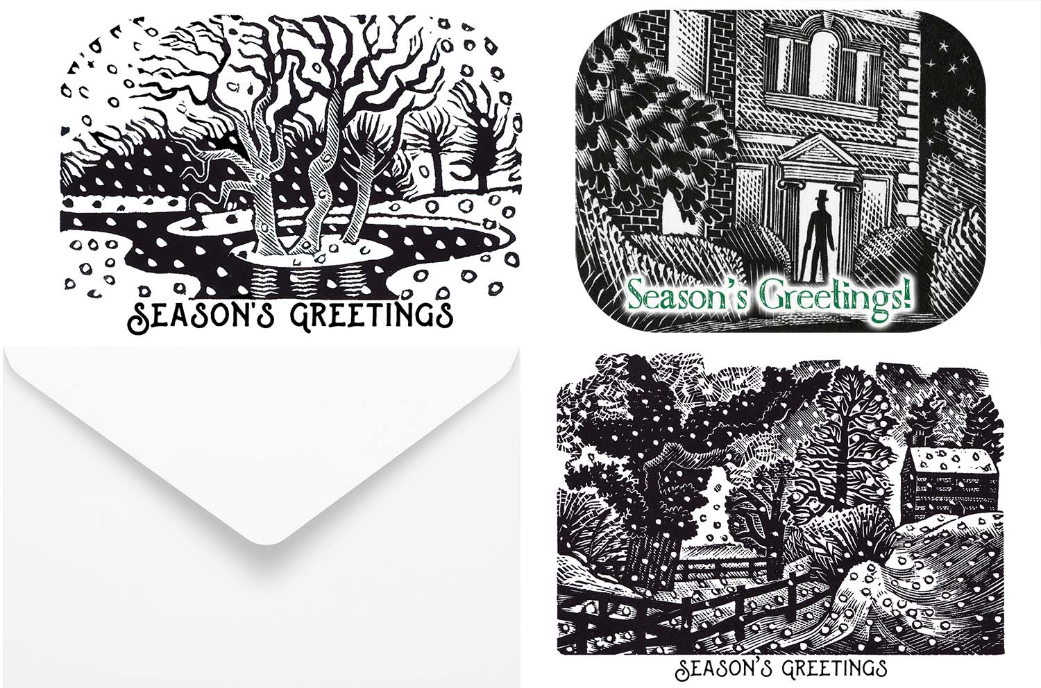 The Eric Ravilious Christmas Cards: Wood Engraving Collection (6 cards ...